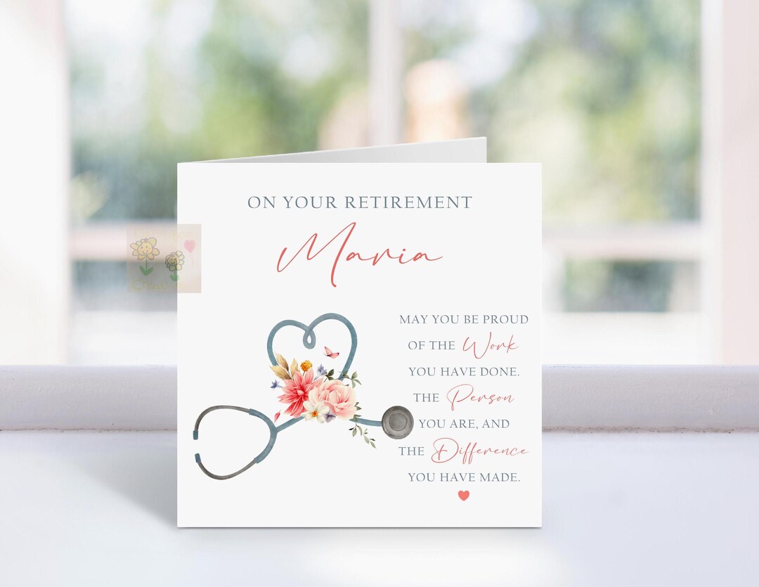 Retirement Card, Personalised Retirement Card for Female, on Your ...