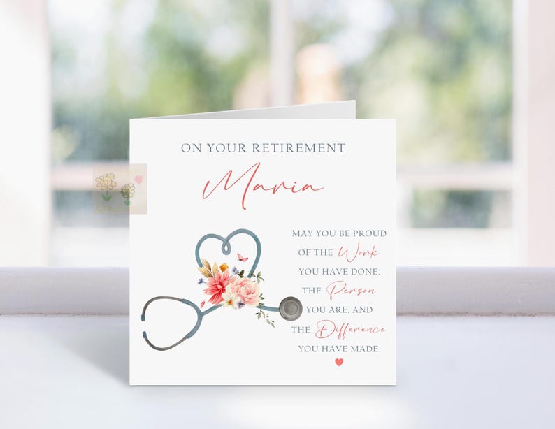 Retirement Card, Personalised Retirement Card for Female, on Your ...