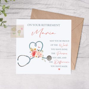 Retirement Card, Personalised Retirement Card for Female, on Your ...