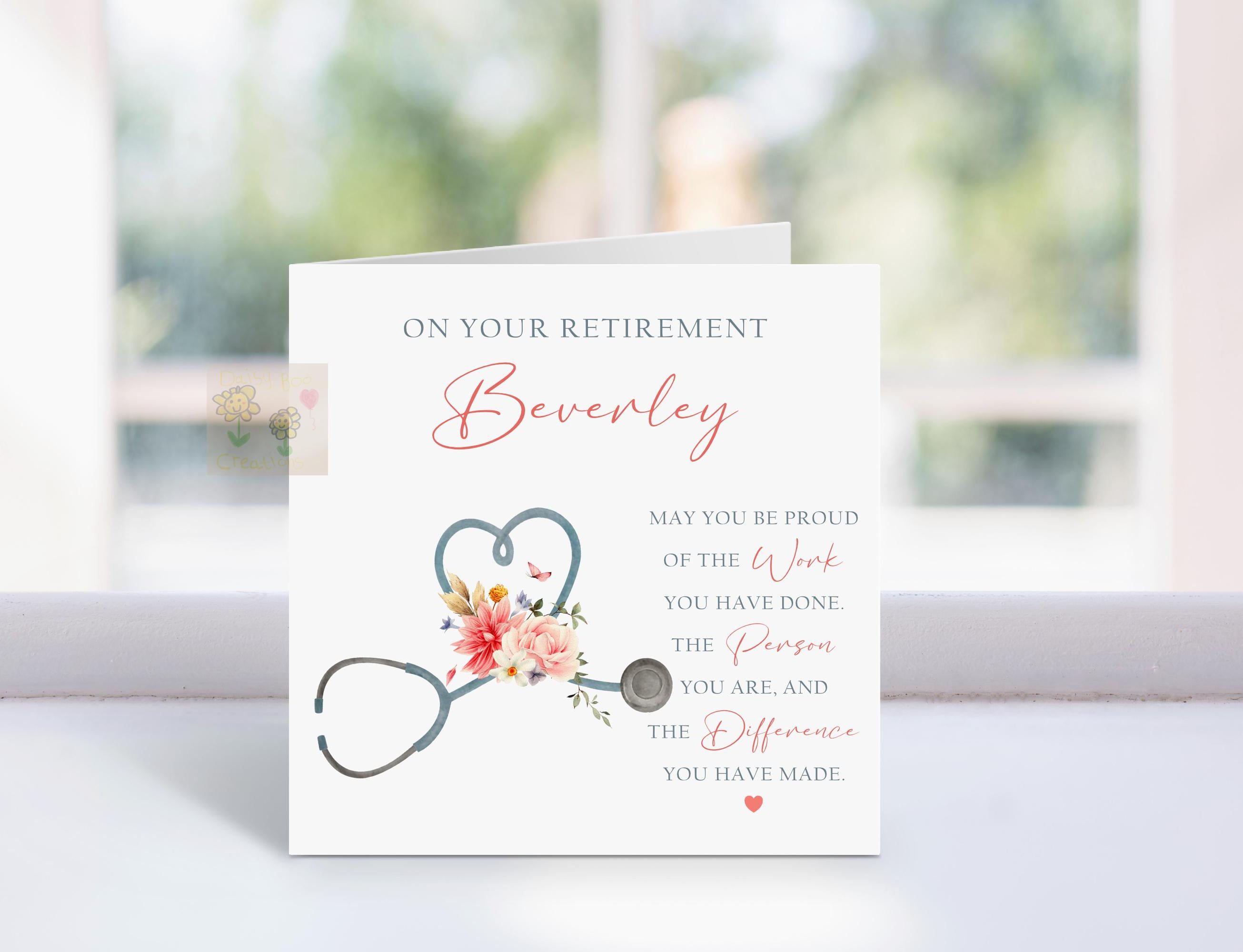 Retirement Card, Personalised Retirement Card for Female, on Your ...