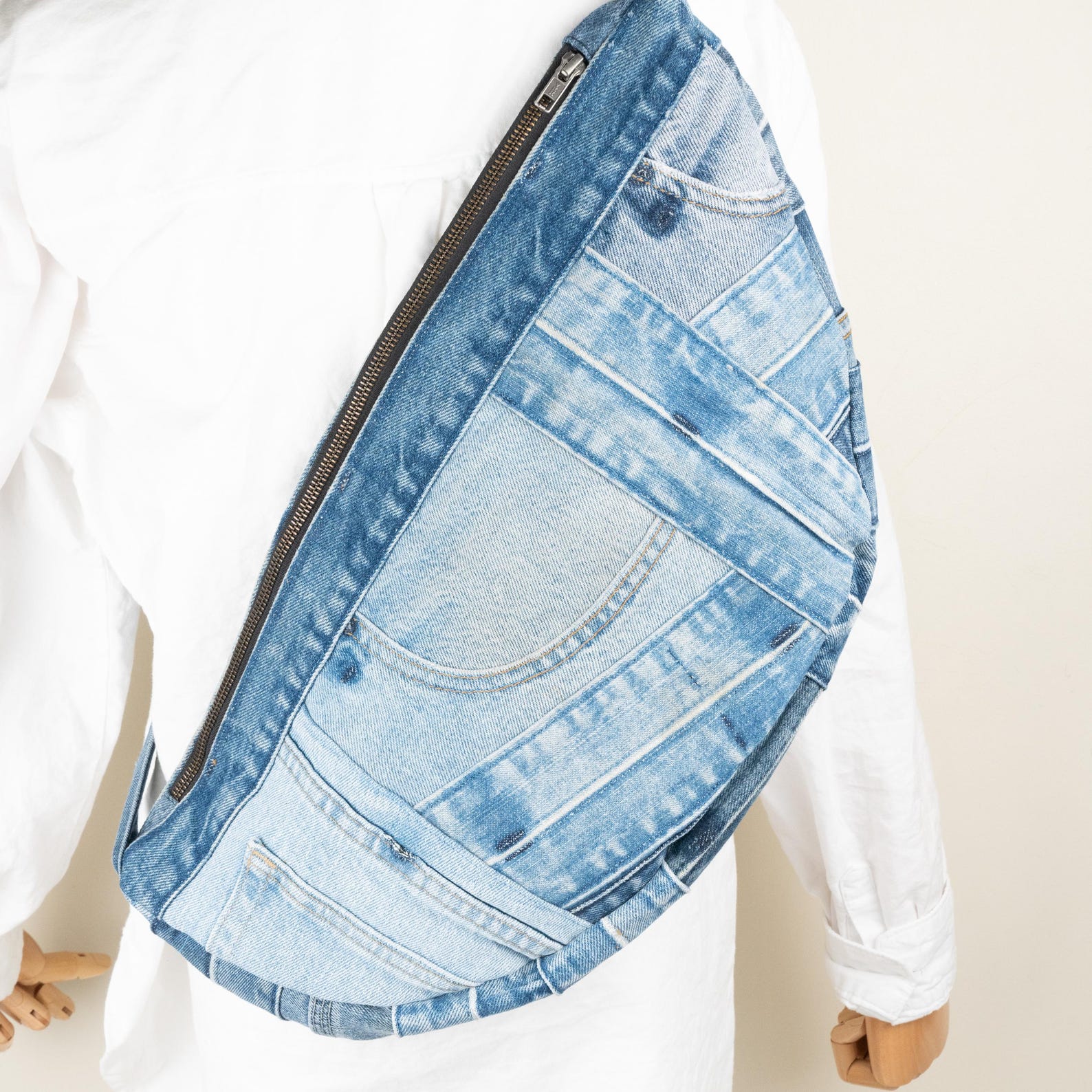 Upcycled Messenger Bag, Reworked Bag, Crossbody Bag, Travel Crossbody ...