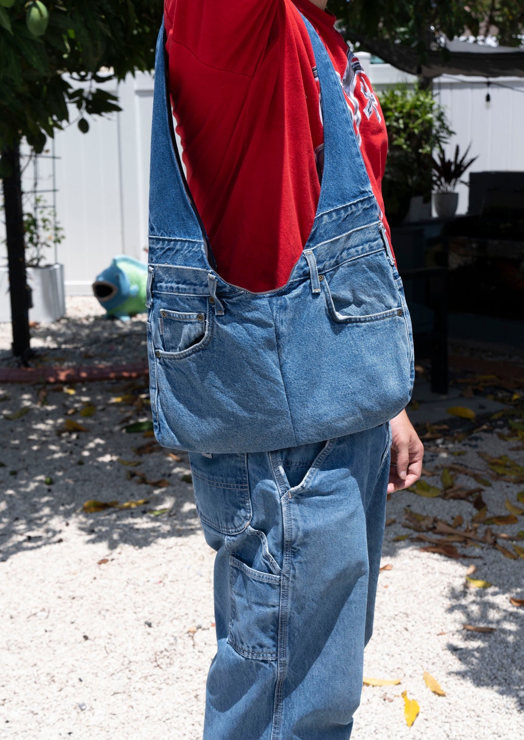 Upcycled Reworked Hobo Bag, Tote Bag, Mens Hobo Bag, Shoulder Bag ...