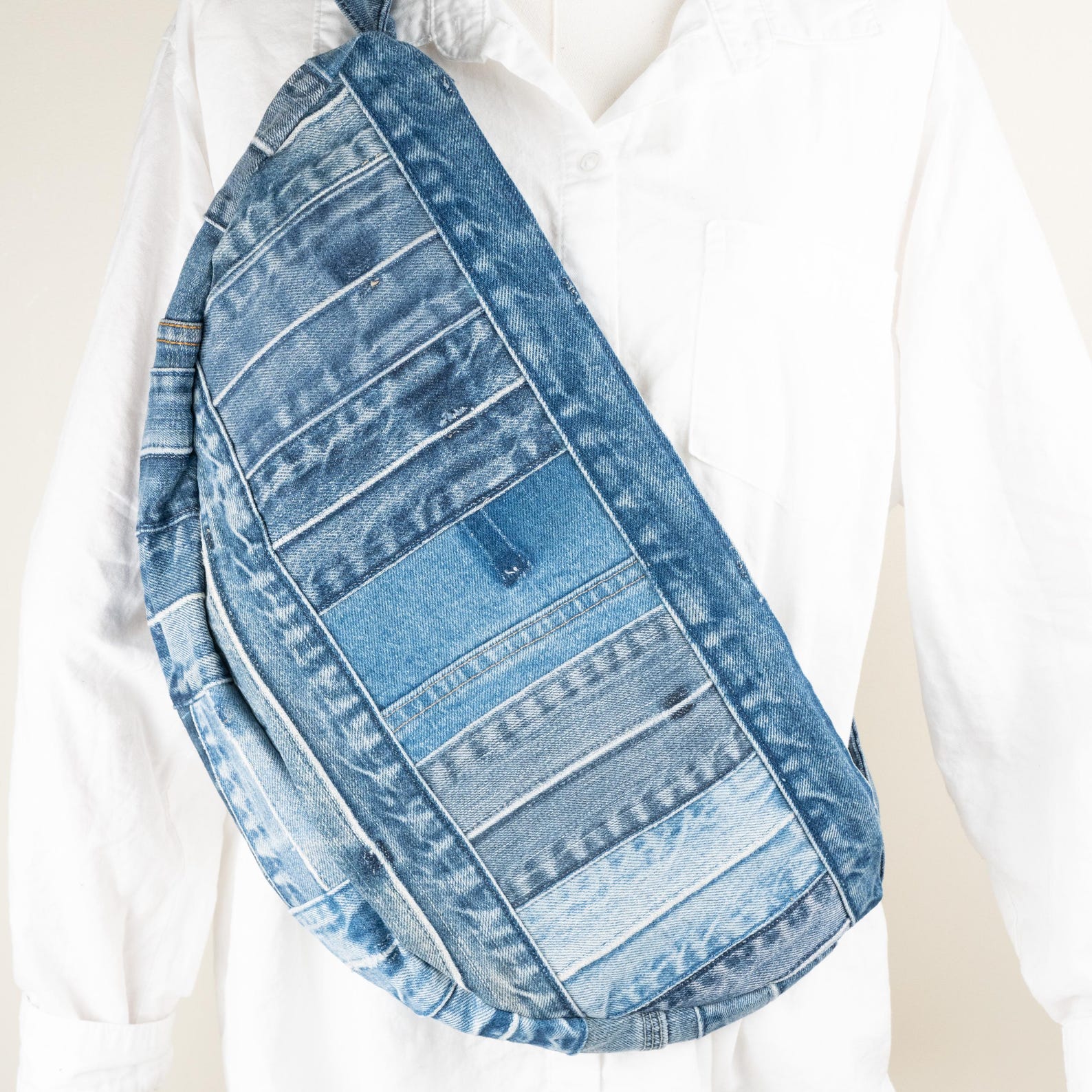 Upcycled Messenger Bag, Reworked Bag, Crossbody Bag, Travel Crossbody ...