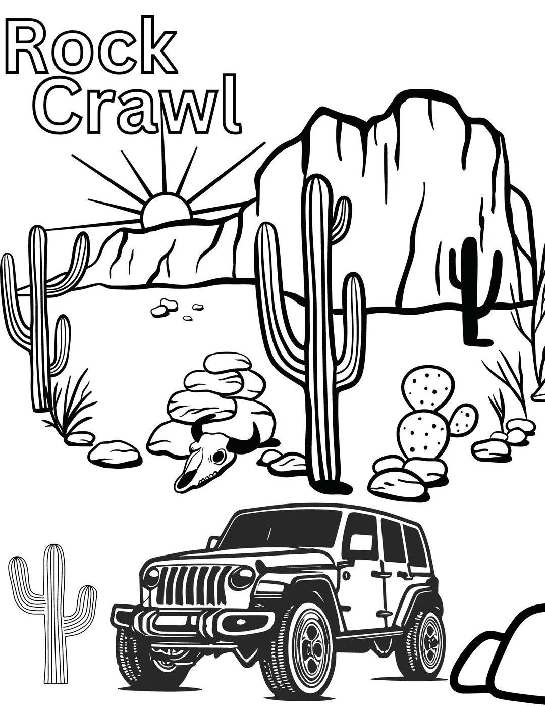 Offroad Rock Crawling Coloring Pages - Etsy