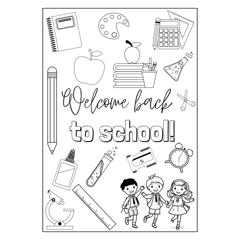 Back to School Activity Sheets 9 Digital Pages to Print. JPEG or PDF ...