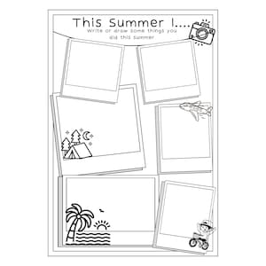 Back to School Activity Sheets 9 Digital Pages to Print. JPEG or PDF ...