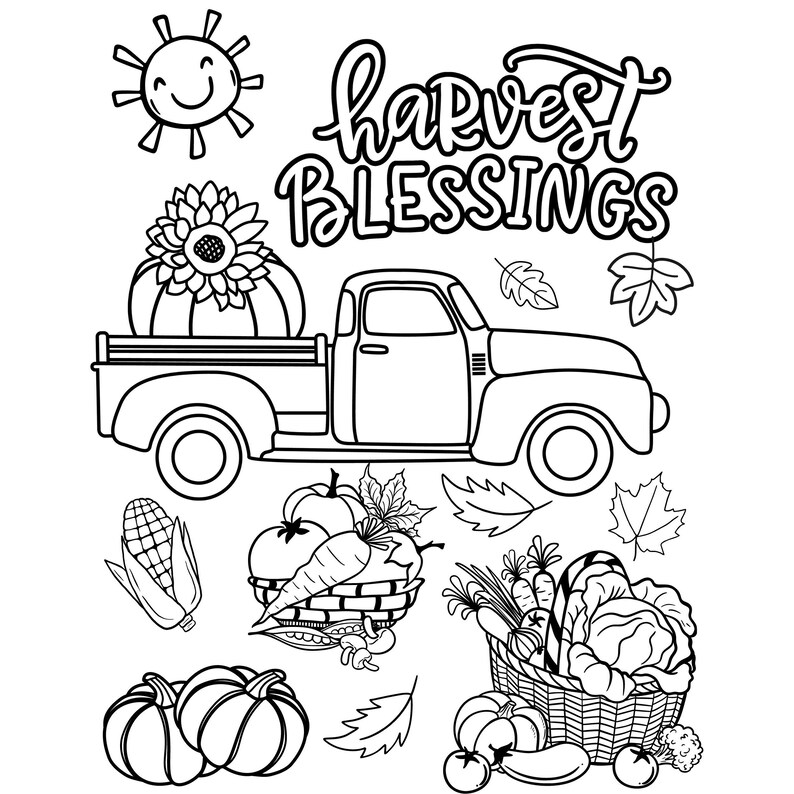 Fall Coloring Pages. 10 Cute Kids Coloring Pages in JPEG Printables ...