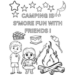 CAMPING COLORING Pages - Etsy