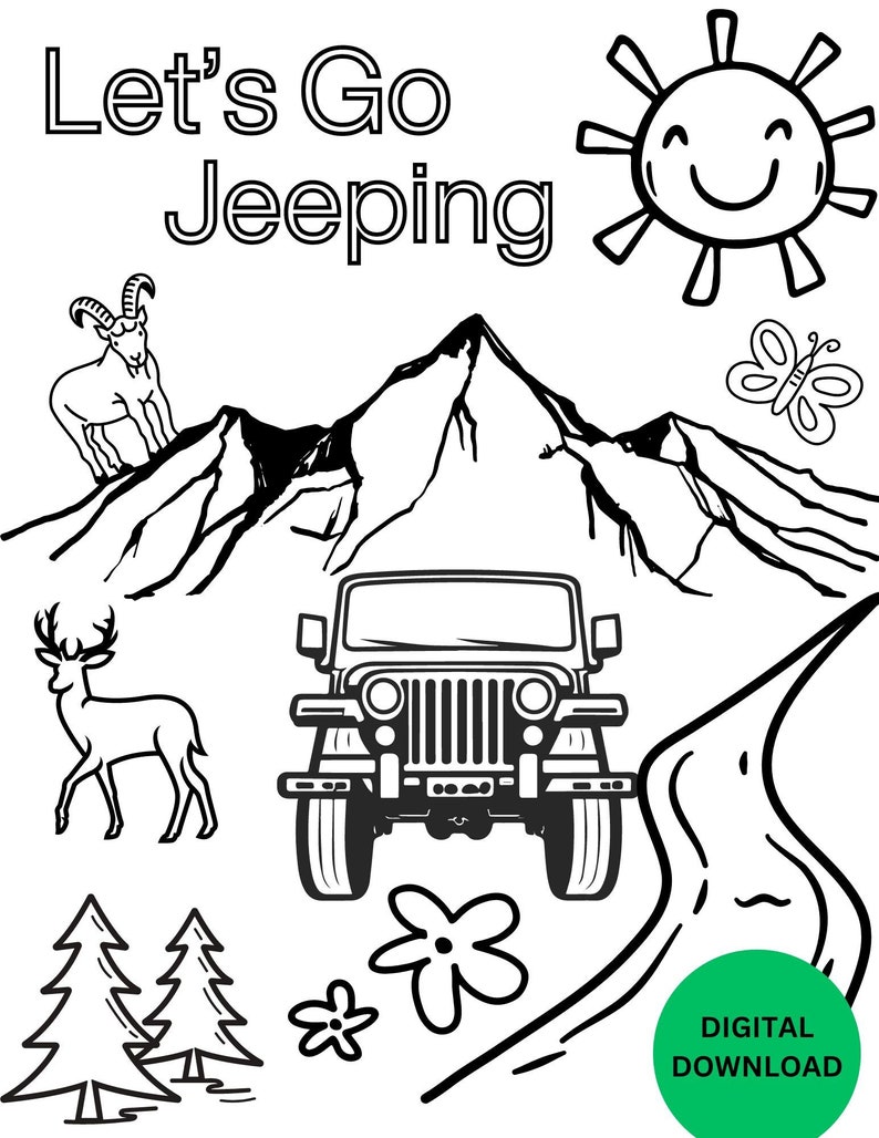 Offroad Rock Crawling Coloring Pages, Digital Print, Kid Worksheet ...