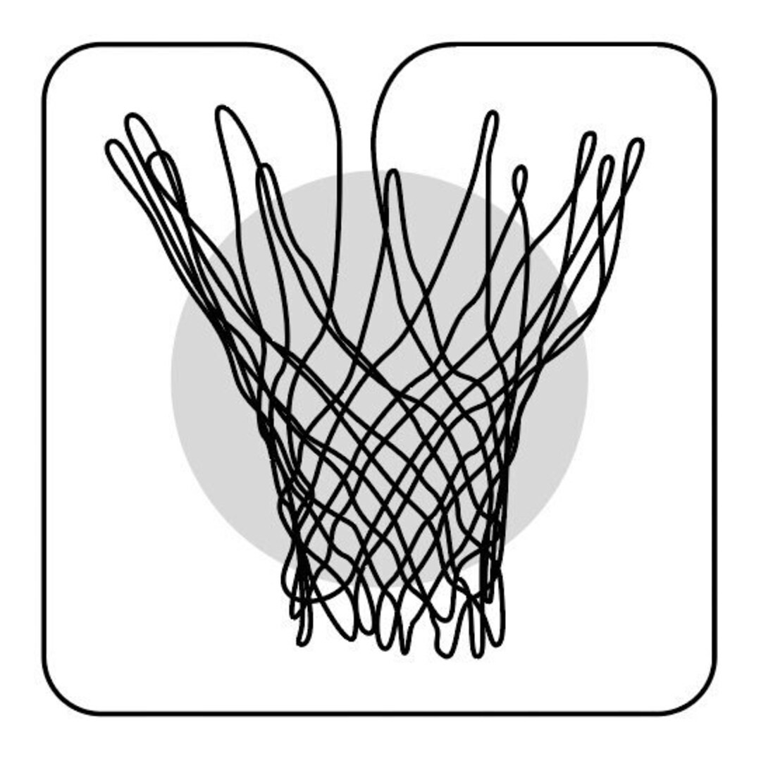 Basketball Hoop Line Art Poster - Etsy