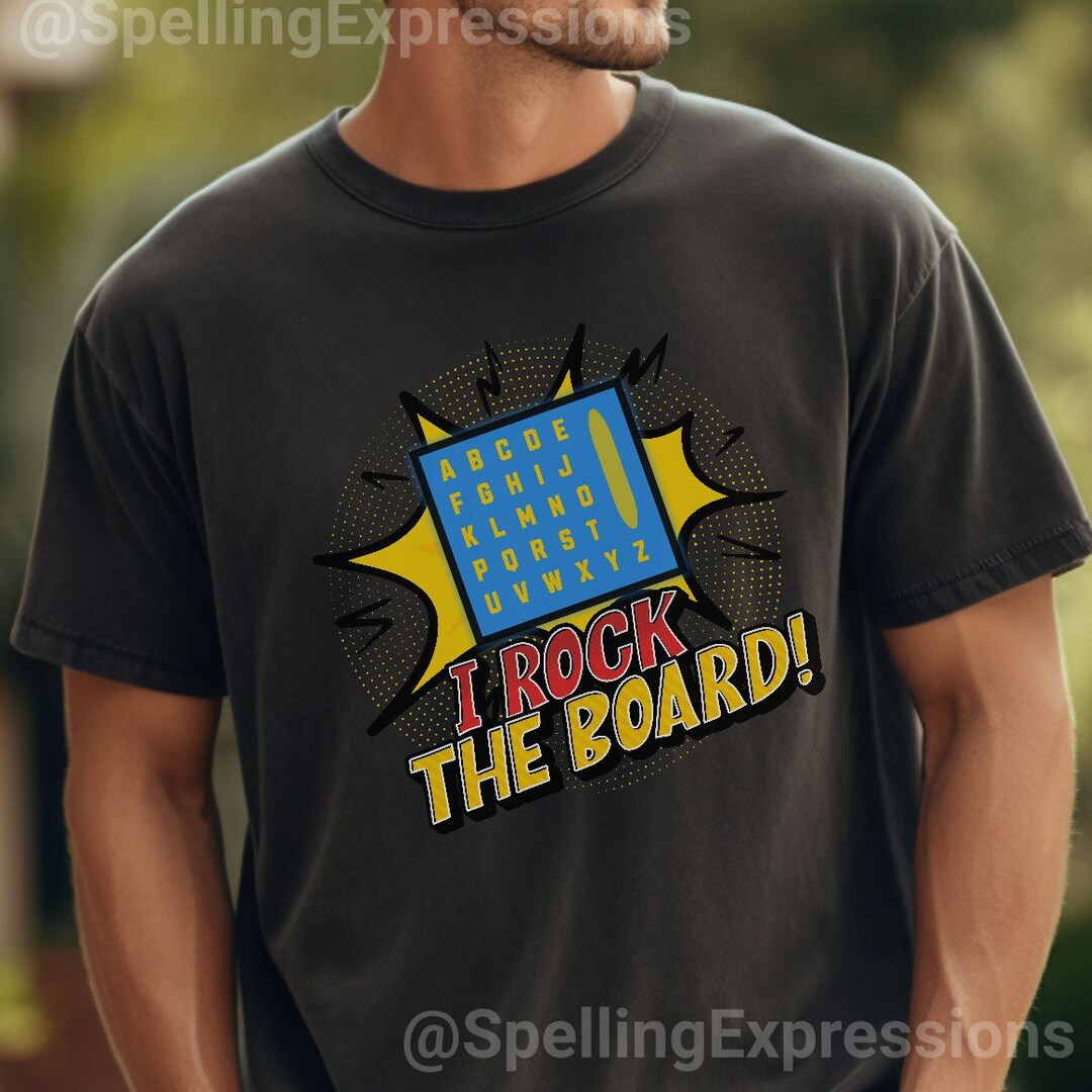 I Rock the Board! Autism Pride Autism Awareness Spellers Adult T-shirt ...