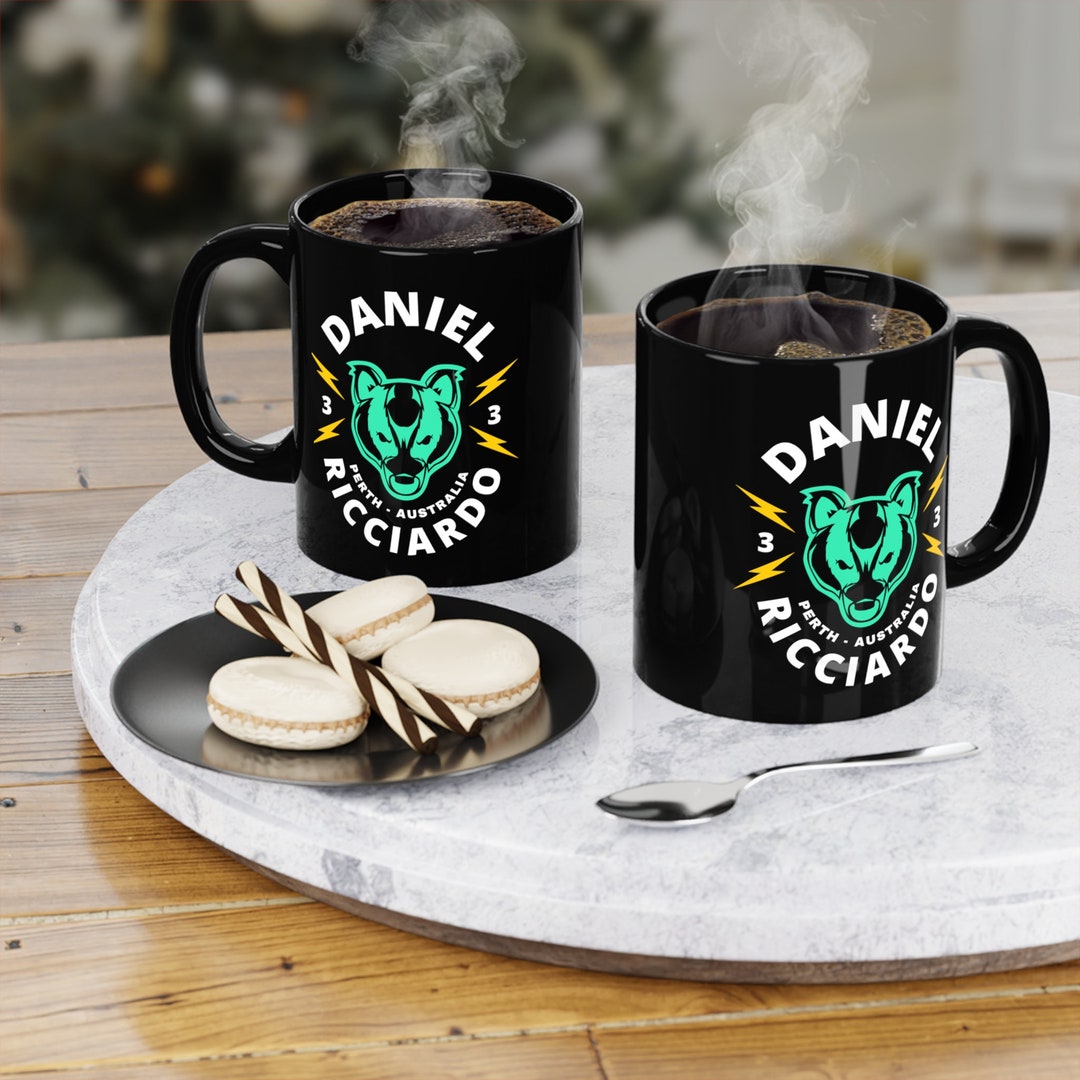 Daniel Ricciardo Honey Badger Special Black Ceramic Mug: Sip With Speed ...