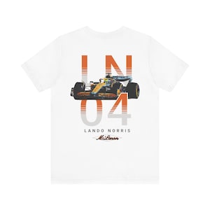 Lando Norris "ln 04" Unisex Tee - Mclaren Racing Cursive Logo - Dynamic ...