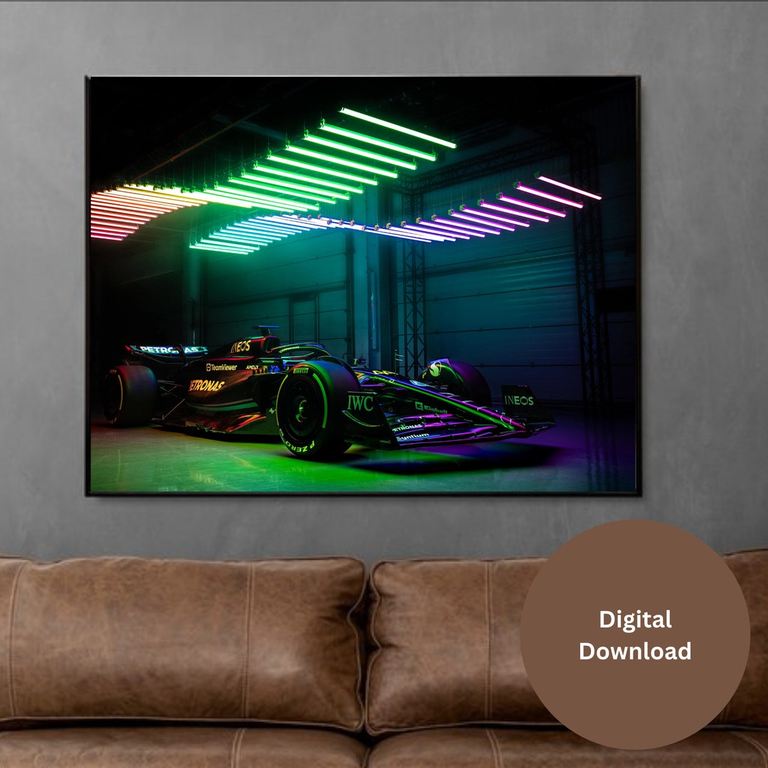 Mercedes AMG Petronas Formula 1 Team Poster Digital Download W14 Dark ...