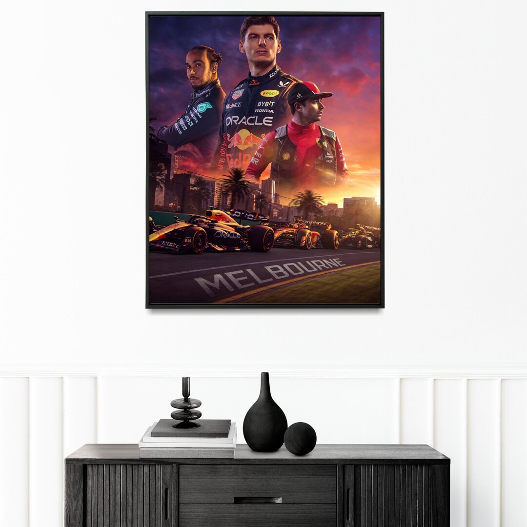 Formula 1 Melbourne GP Poster, F1 Poster, Formula 1 Mercedes, Red Bull ...