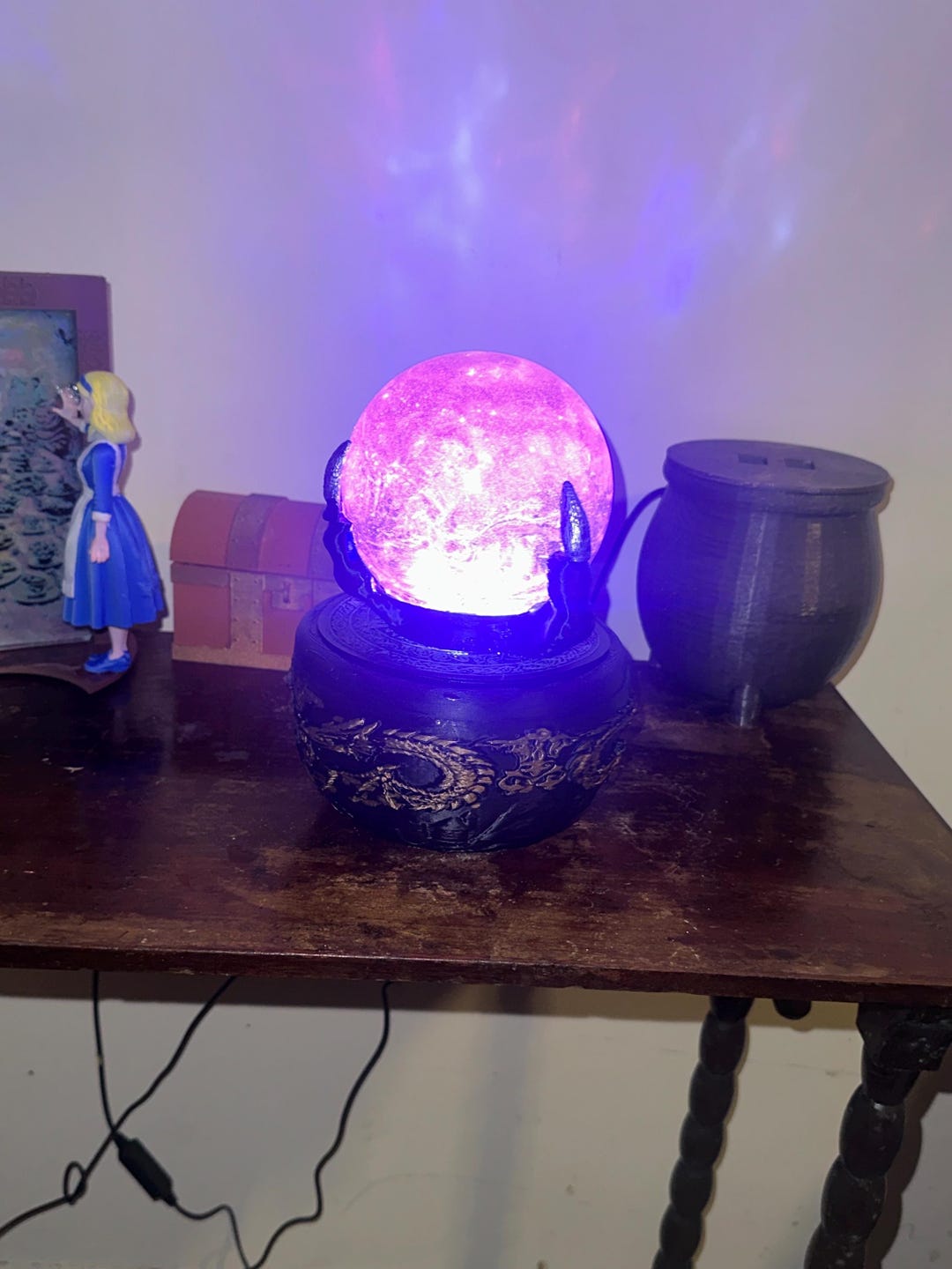 Rotating Crystal Ball Lamp – Handcrafted Fantasy Orb With Color ...