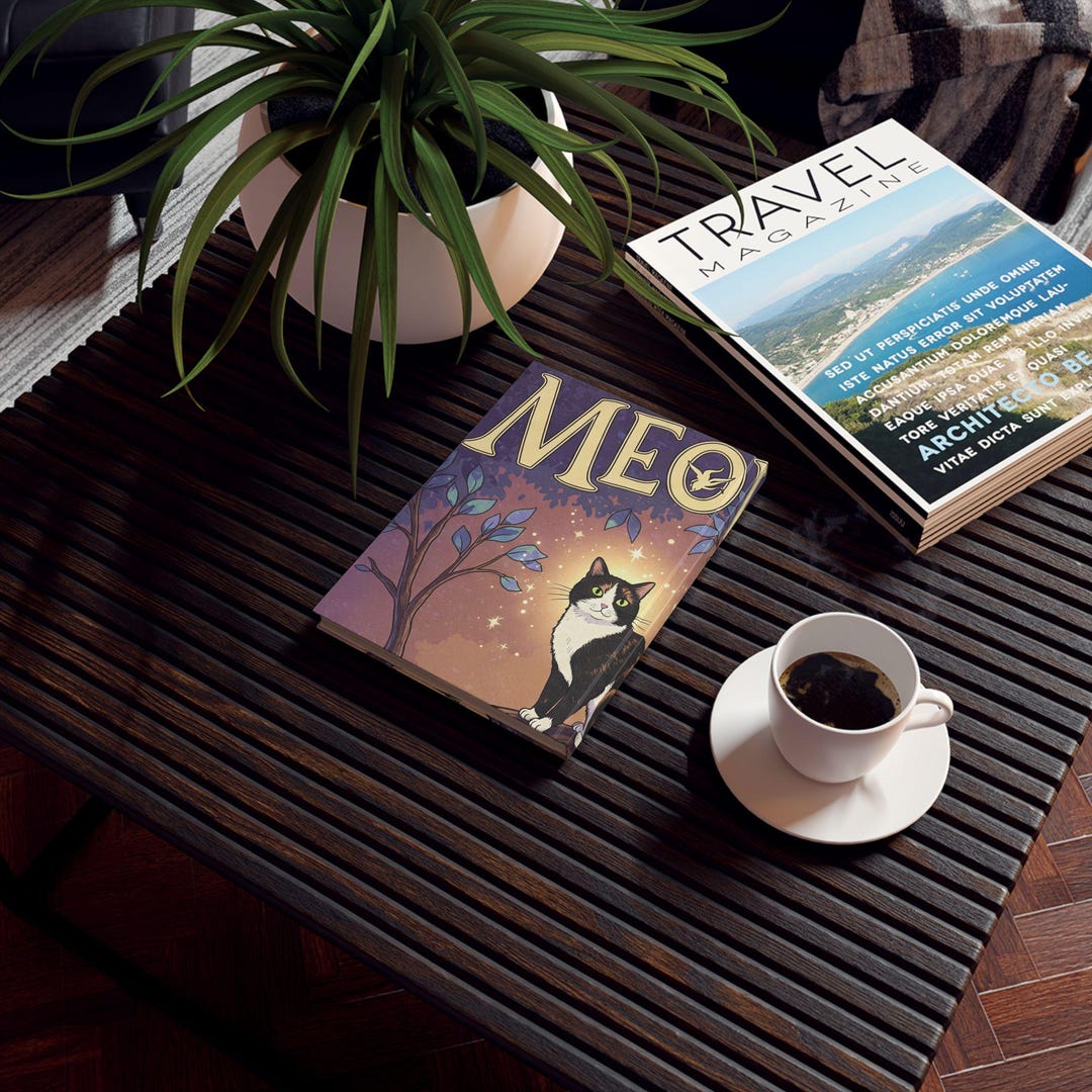 Cat Meowgic Journal, Cute Kitty and Tree Design, Cat Lover Gift, Diary ...