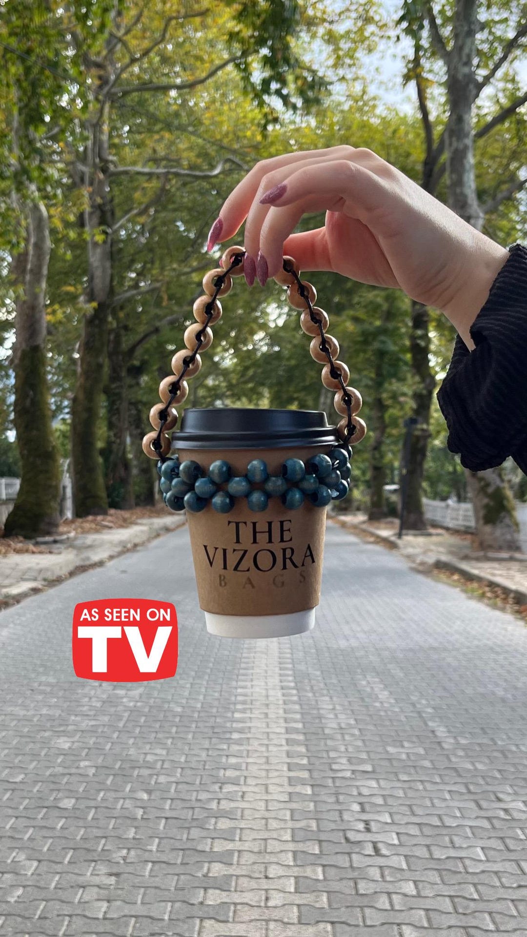 Viral Beaded Coffee Cup Holder Cofbag™ | TV Featured Handmade Sleeve ...