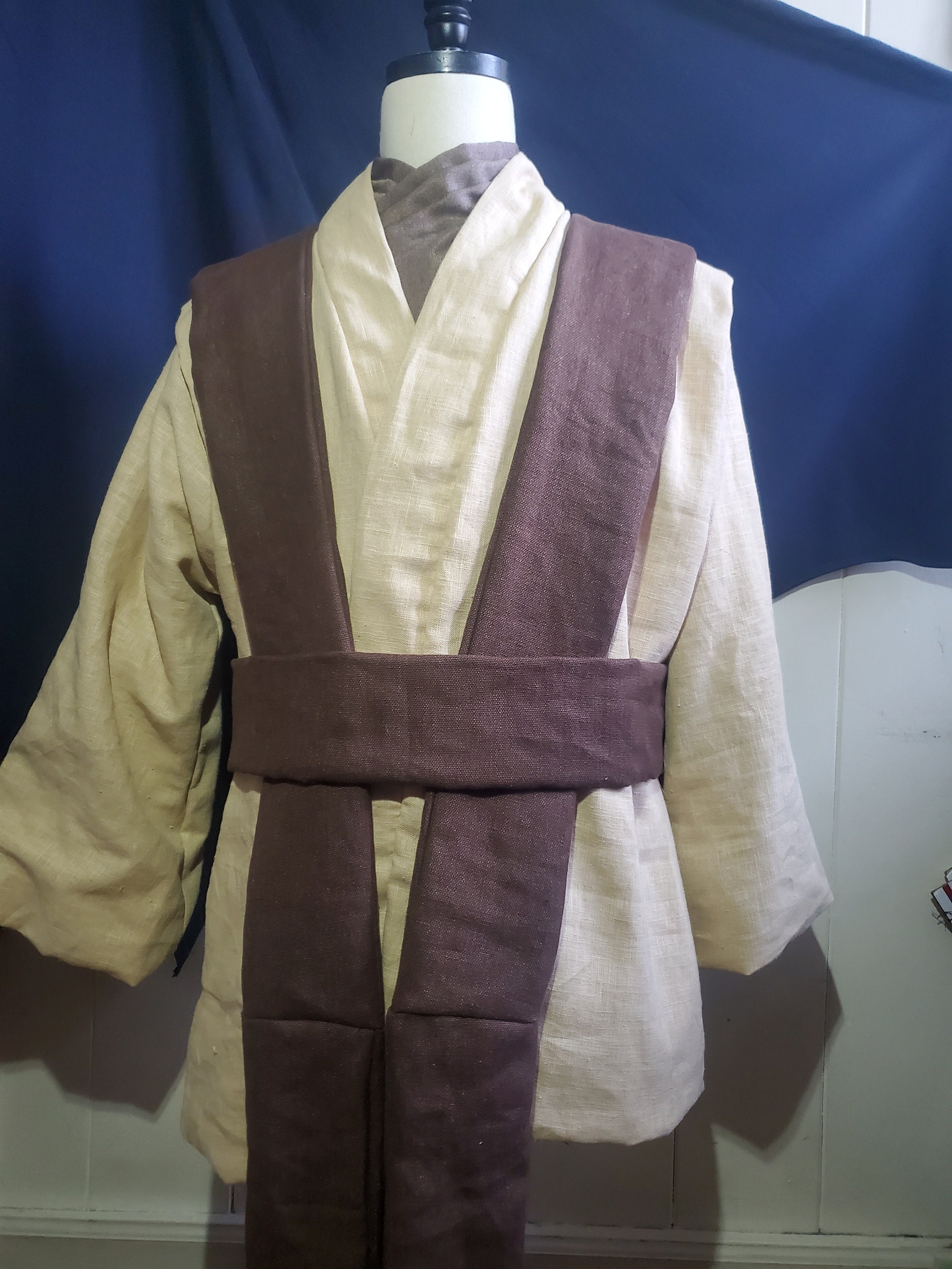 Full Jedi Outfit Tan and Brown Configuration Custom 5 Piece Costume Set ...