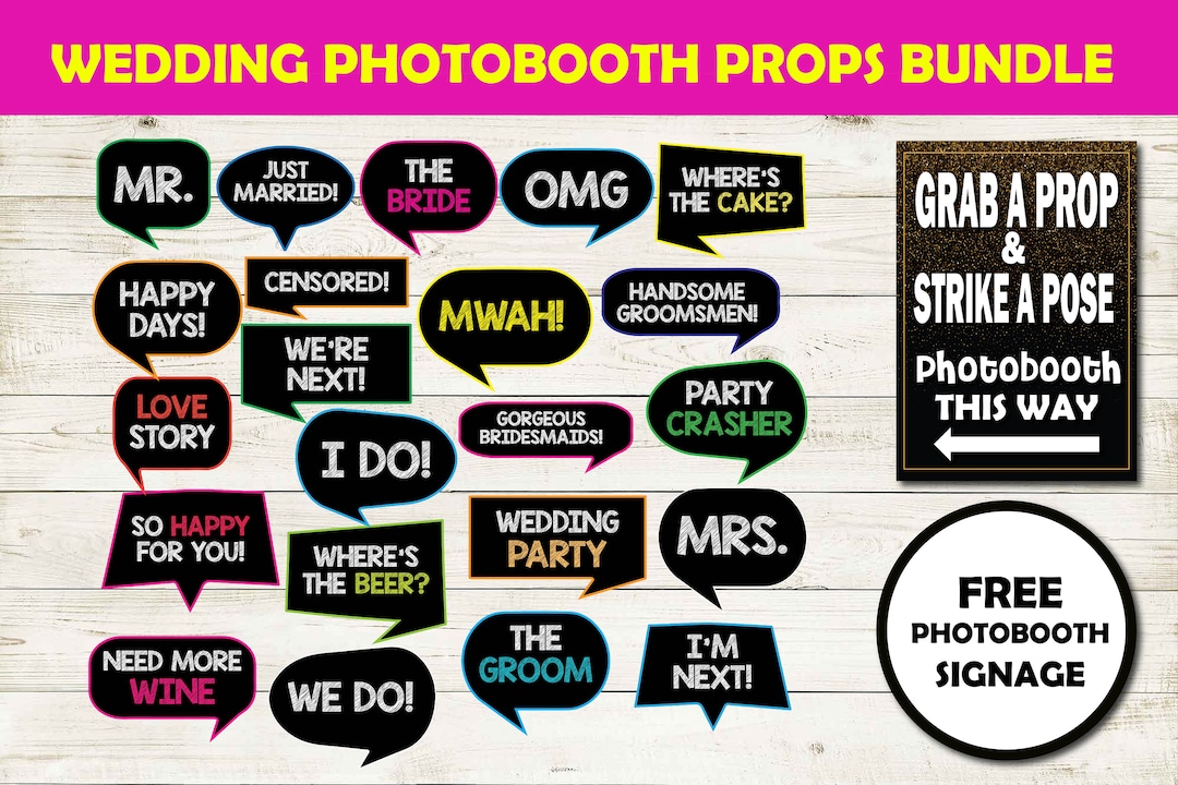 Wedding Black Photobooth Props,accessoire Photobooth Oiseau,black White ...