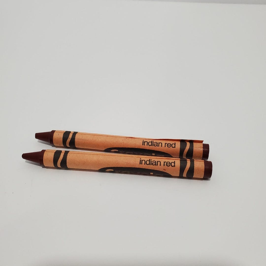 Vintage Crayola Crayons Indian Red, Pair of 2 - Etsy