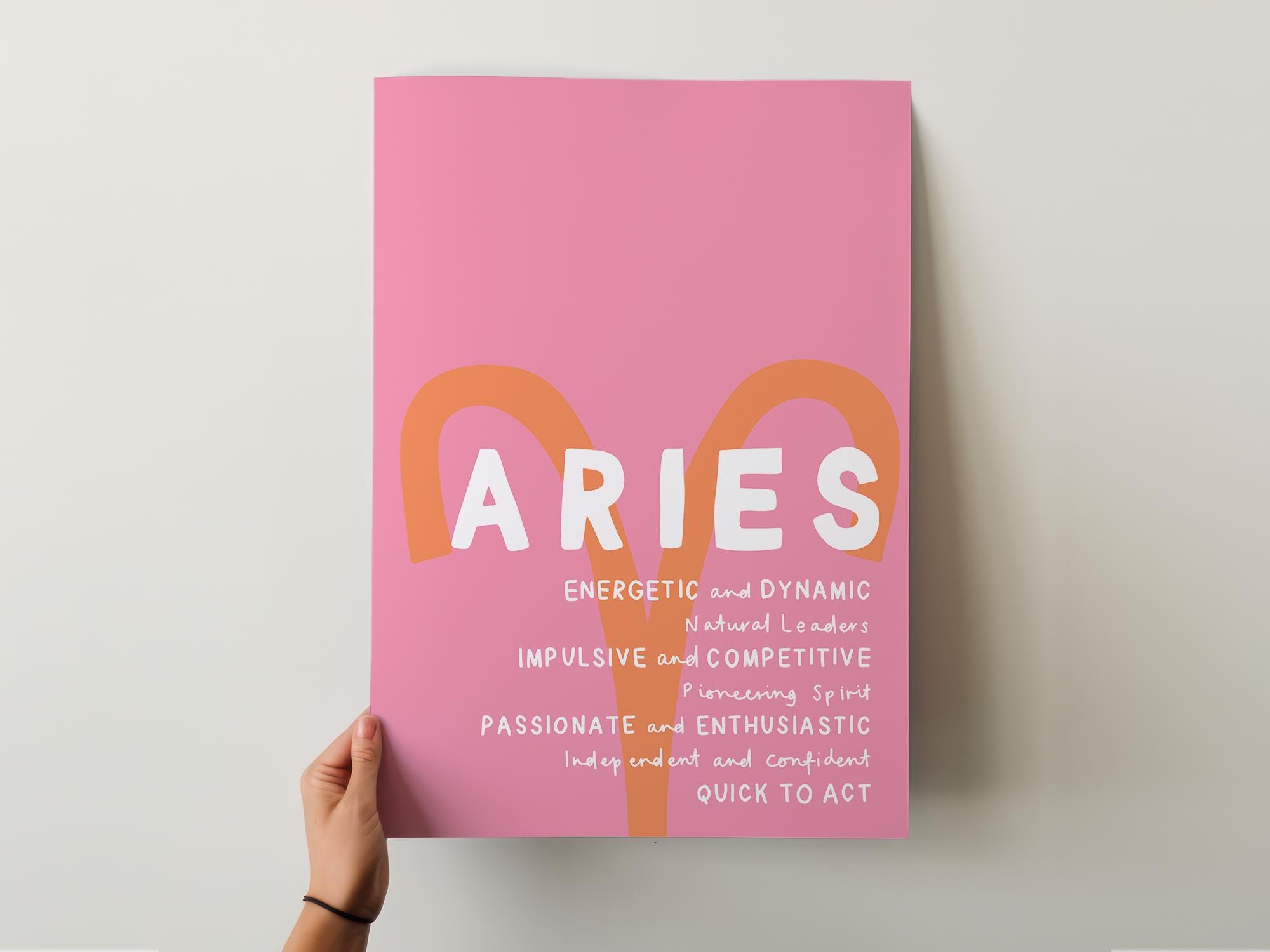 ARIES Print Zodiac Poster Star Sign Wall Art Aries Wall Art Trendy ...