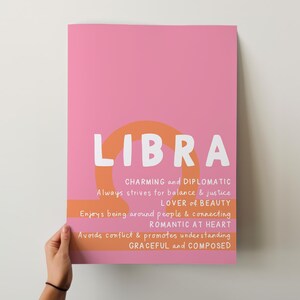 LIBRA Print Zodiac Poster Star Sign Wall Art Libra Wall Art Trendy ...
