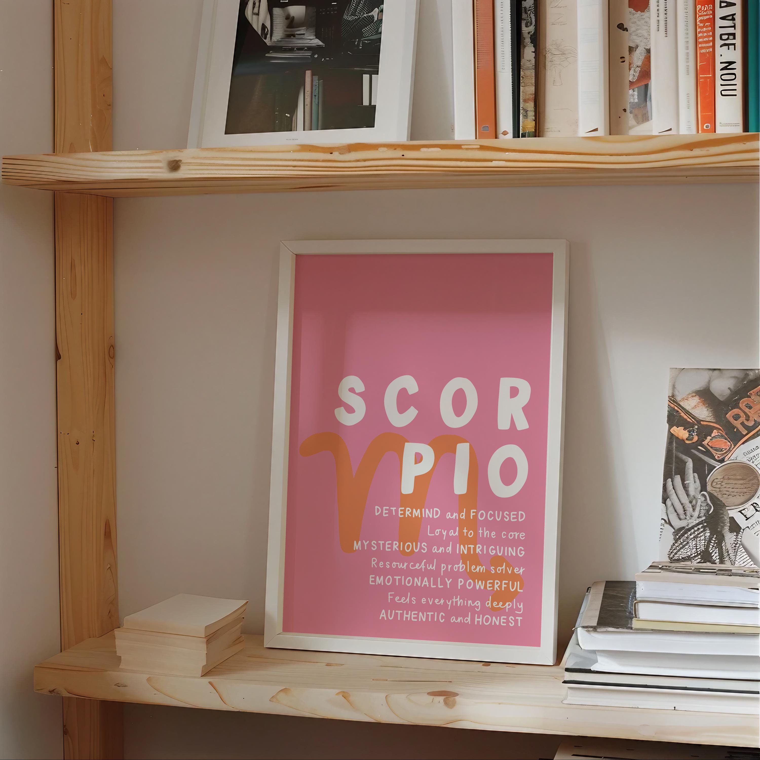 SCORPIO Print Zodiac Poster Star Sign Wall Art Scorpio Wall Art Trendy ...
