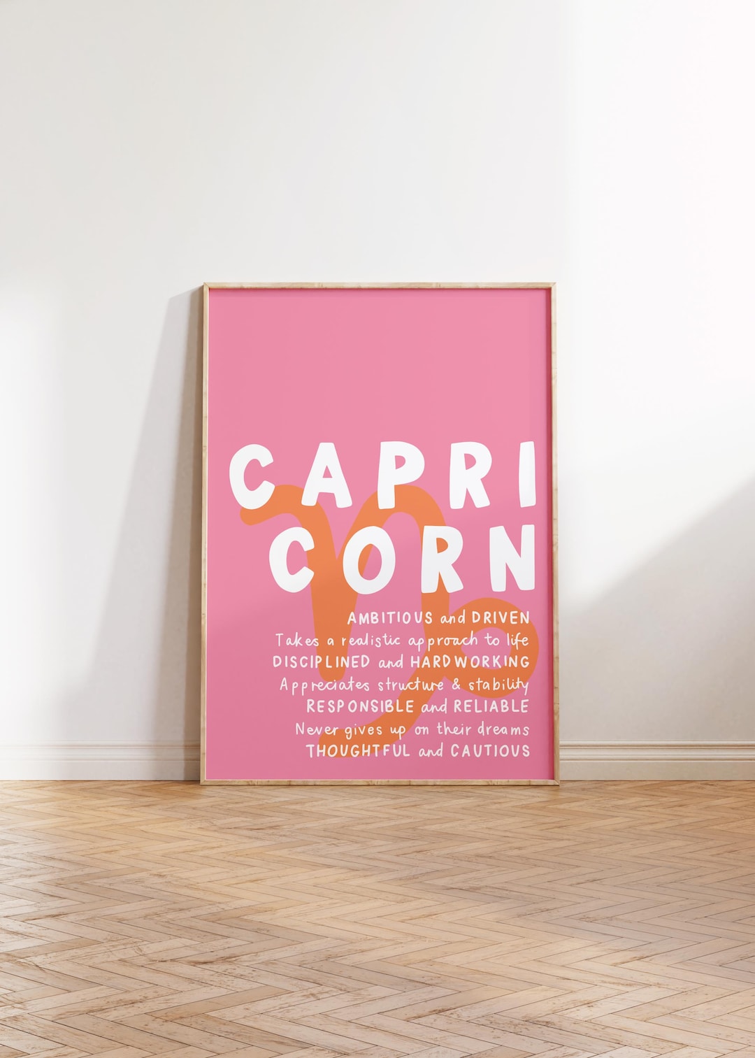 CAPRICORN Print Zodiac Poster Star Sign Wall Art Capricorn Wall Art ...