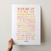 SIGN ME UP Quote Poem Print, Inspirational Typography, Trendy Poster ...