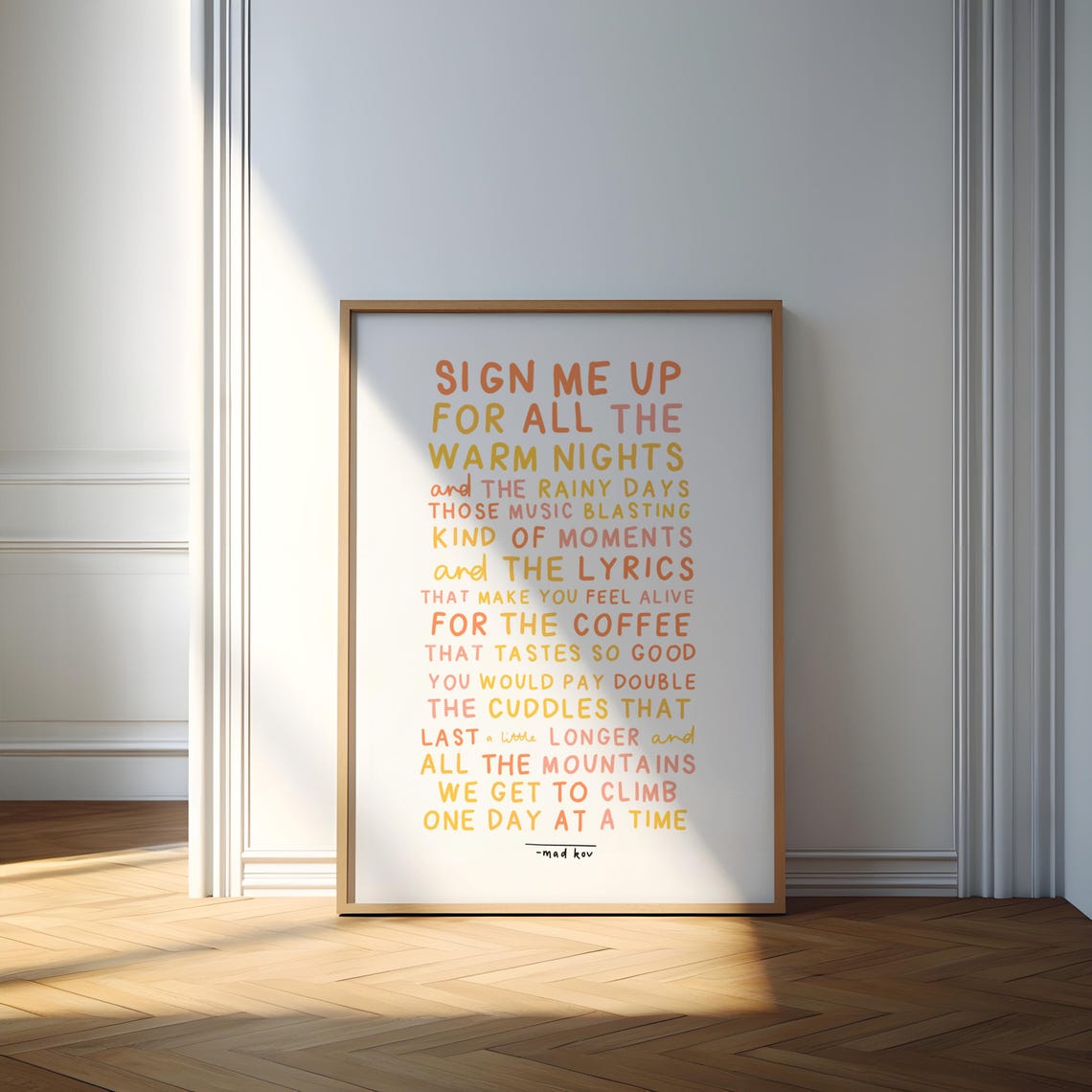 SIGN ME UP Quote Poem Print, Inspirational Typography, Trendy Poster ...
