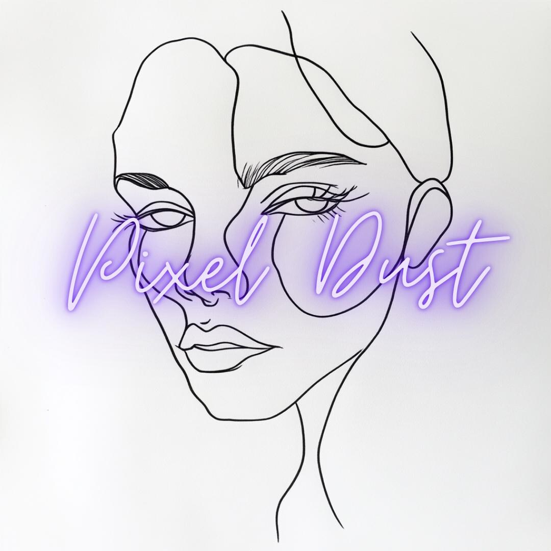 Minimalist Single-line Face Art Tattoo Design - Black Ink Digital ...