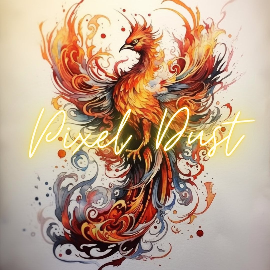 Phoenix Rising Digital Pack - Set of 4 Designs for Stunning Prints and ...