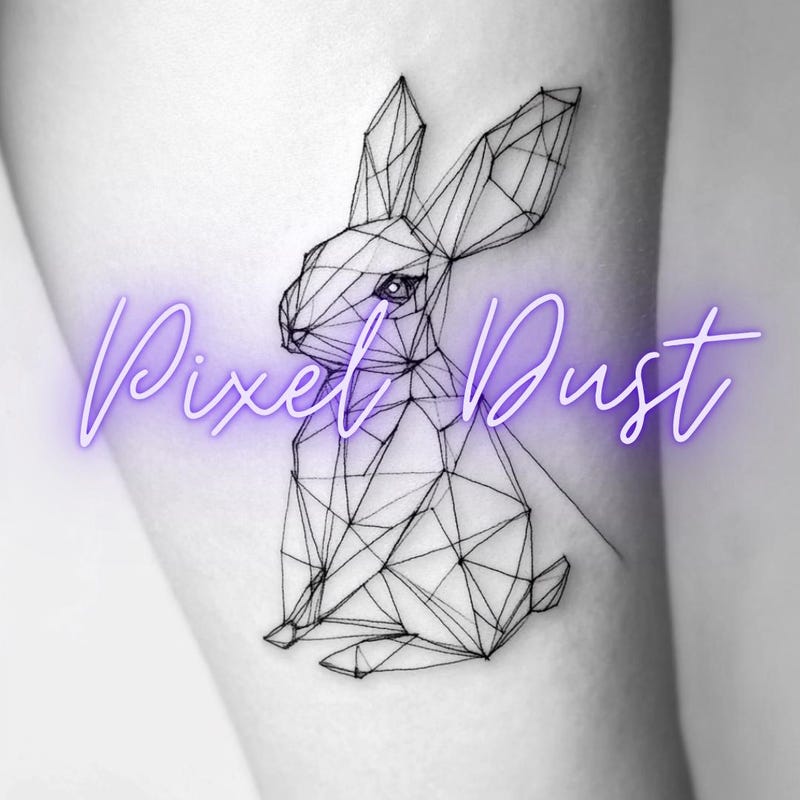 Geometric Rabbit - Etsy