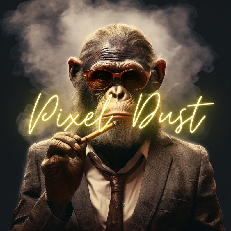 Fantasy Monkey Magic Set of 8 Digital Smoking Monkey Art Prints - Etsy