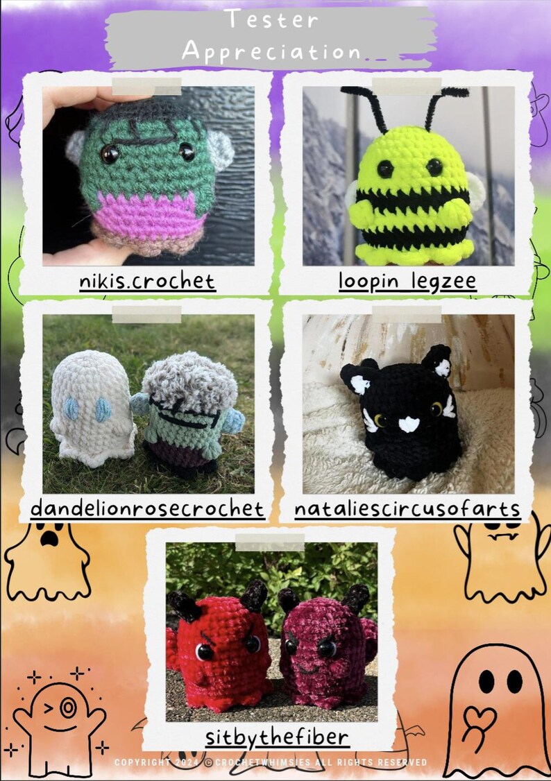 Crochet PDF Pattern: Gideon the Ghost and the Halloween Cosplay, 10-in ...