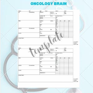 Simple Oncology Report Sheet - Etsy