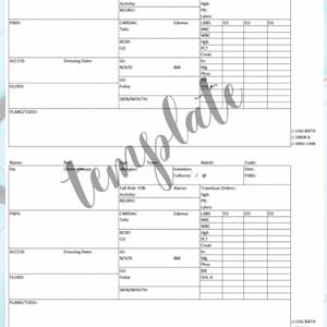 Simple Oncology Report Sheet - Etsy