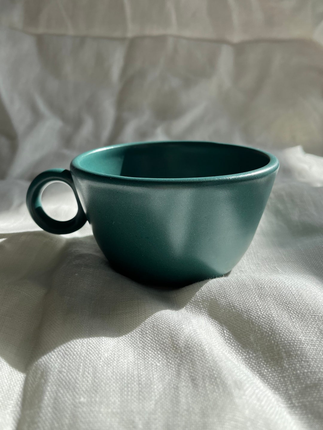 Handmade Ceramic Mug in Matte Green - Etsy