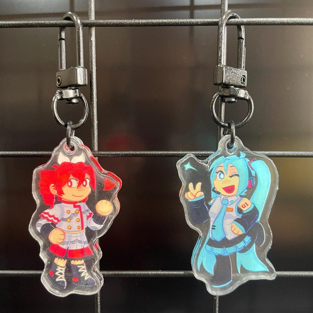 Miku and Teto Keychains - Etsy