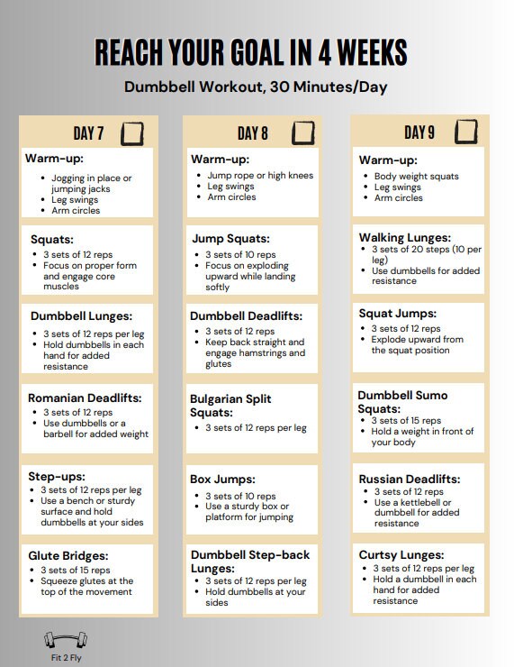 4-week Personalized Fitness Plan Tailored to Your Specific Needs and ...