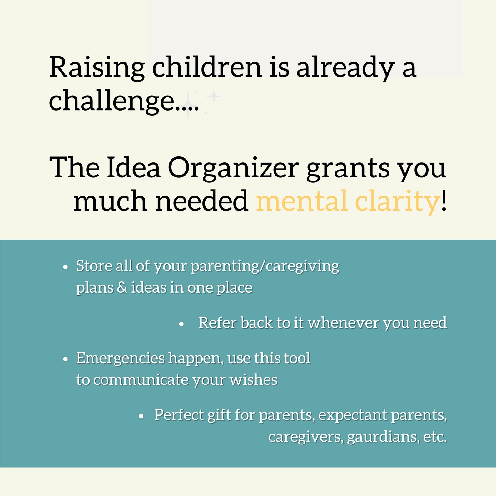 Idea Organizer for Parents & Caregivers - Pregnancy to Infant Stage - Etsy