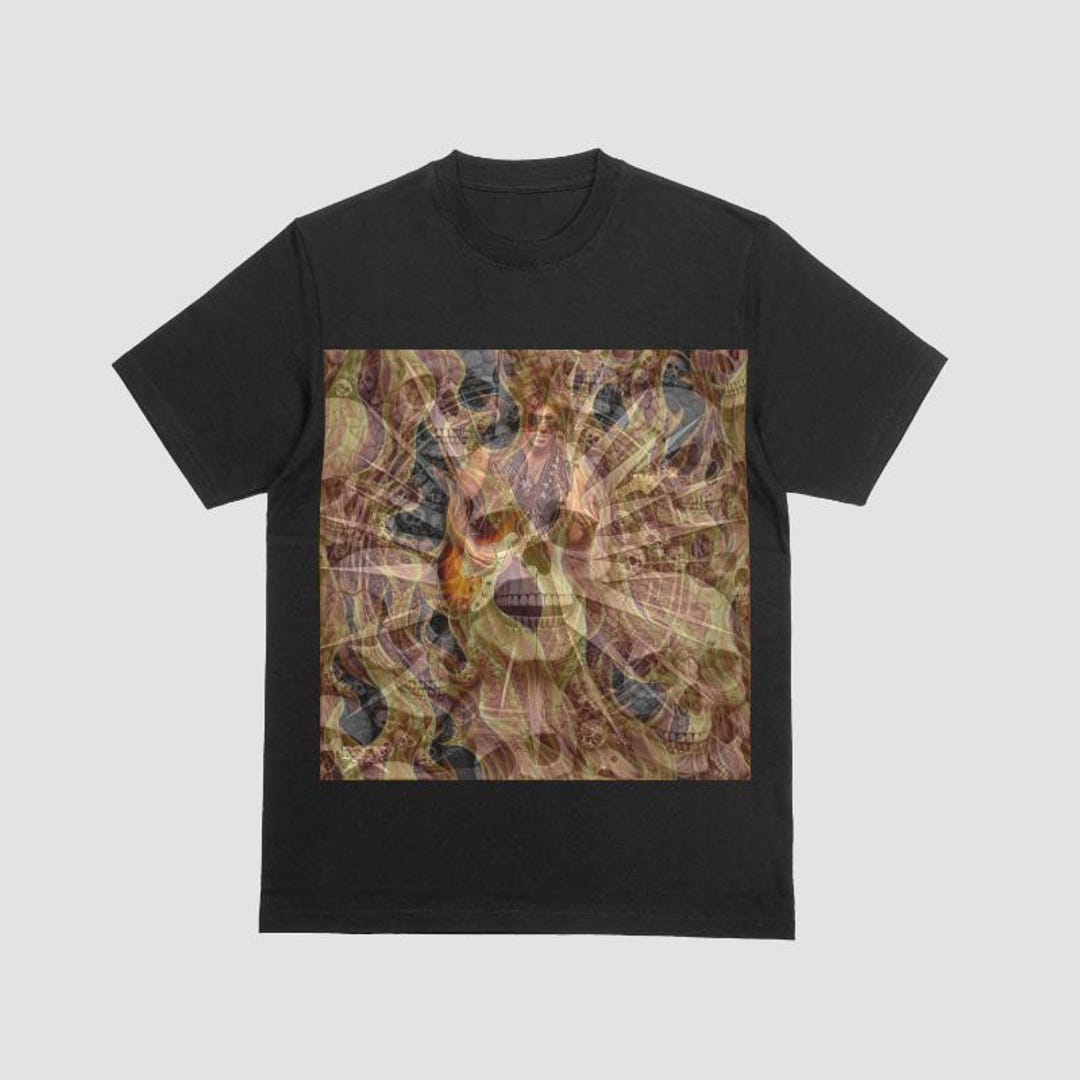 Rock Star Shirt With Flames and Skulls - Etsy