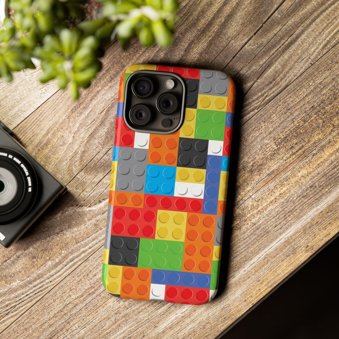 Tough Cases, Building Blocks Colorful Phone Case, Bricks Pattern Phone ...