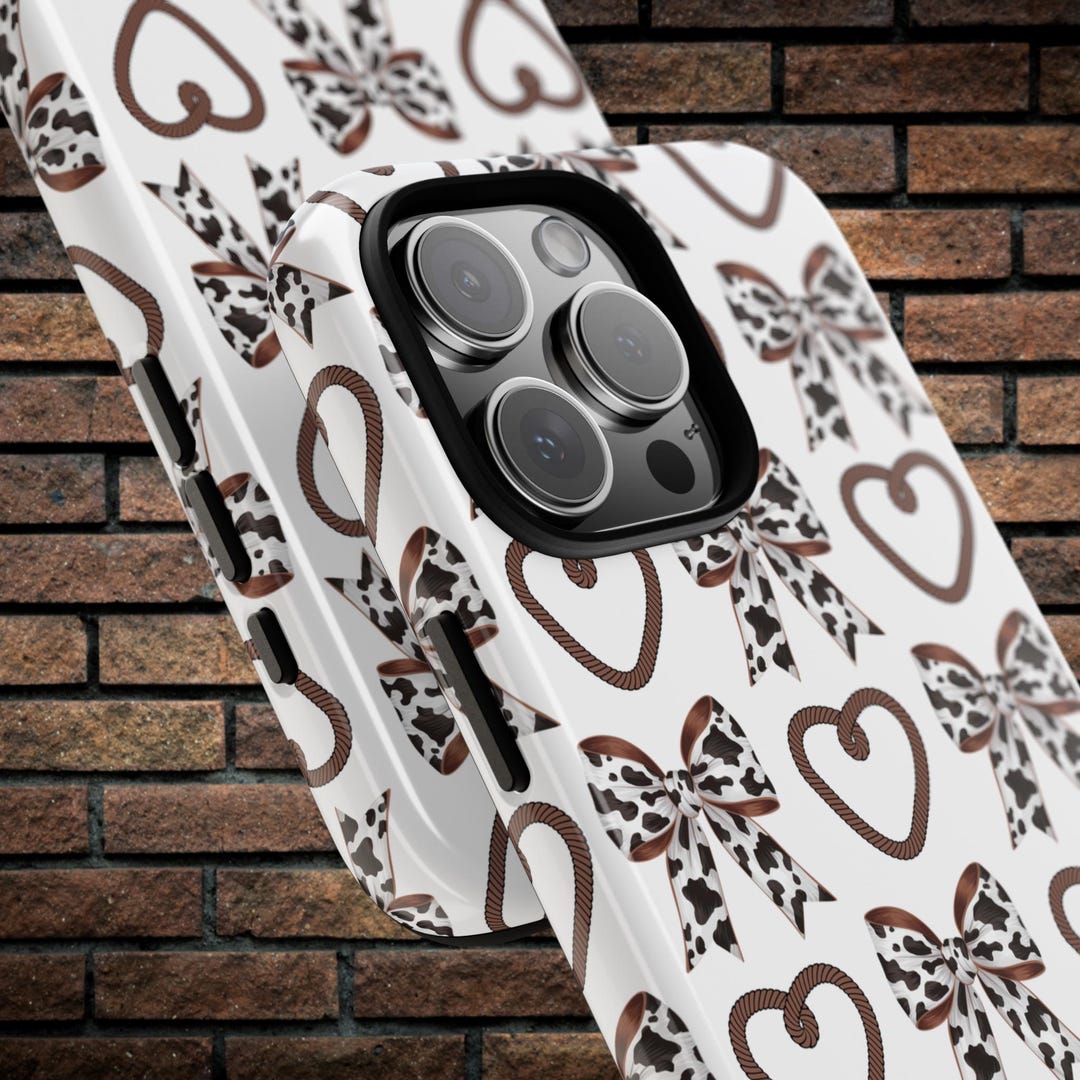 Cow Print Tough Cases, Rodeo Western Cow Pattern Phone Cover, Bull ...