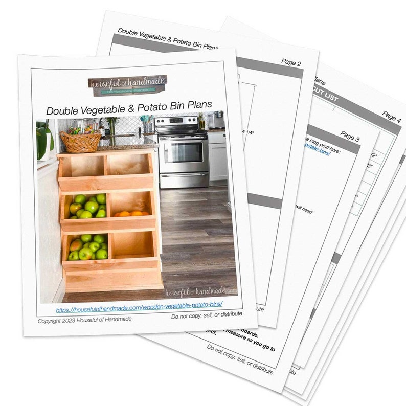 Vegetable & Potato Bins Woodworking Plans - DIY Produce Storage PDF ...