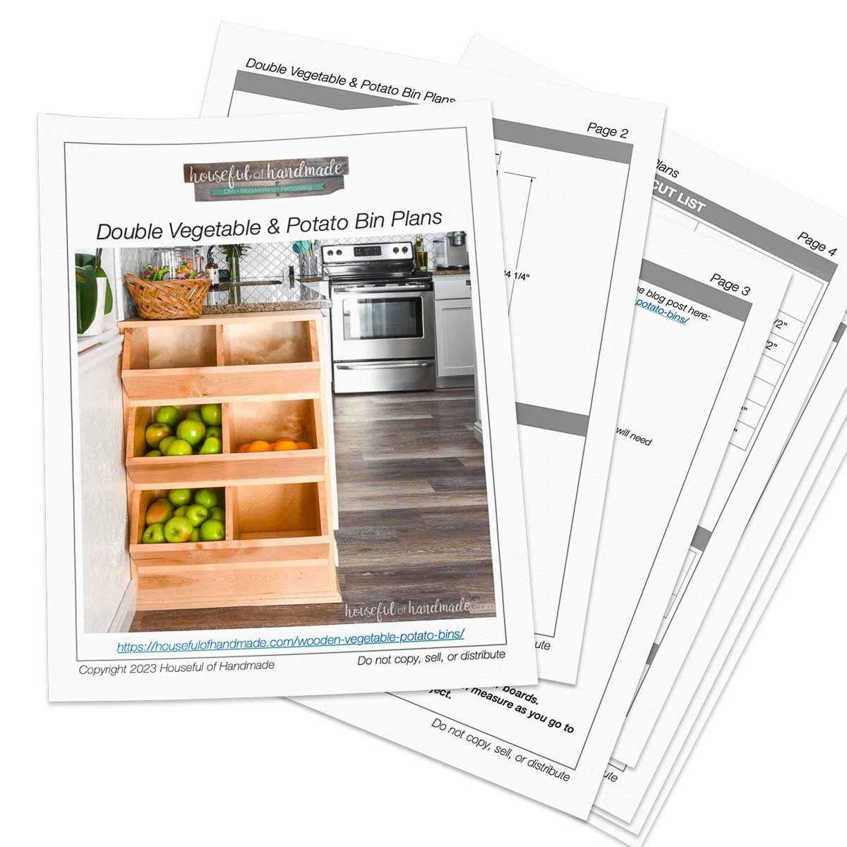 Vegetable & Potato Bins Woodworking Plans - DIY Produce Storage PDF ...