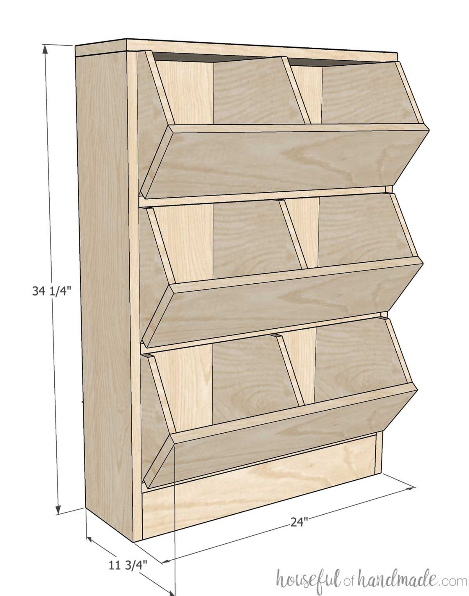 Vegetable & Potato Bins Woodworking Plans - DIY Produce Storage PDF ...