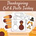 Thanksgiving Cut & Paste Turkey Activity - Etsy