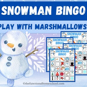Wintery Snowman BINGO Game! - Etsy